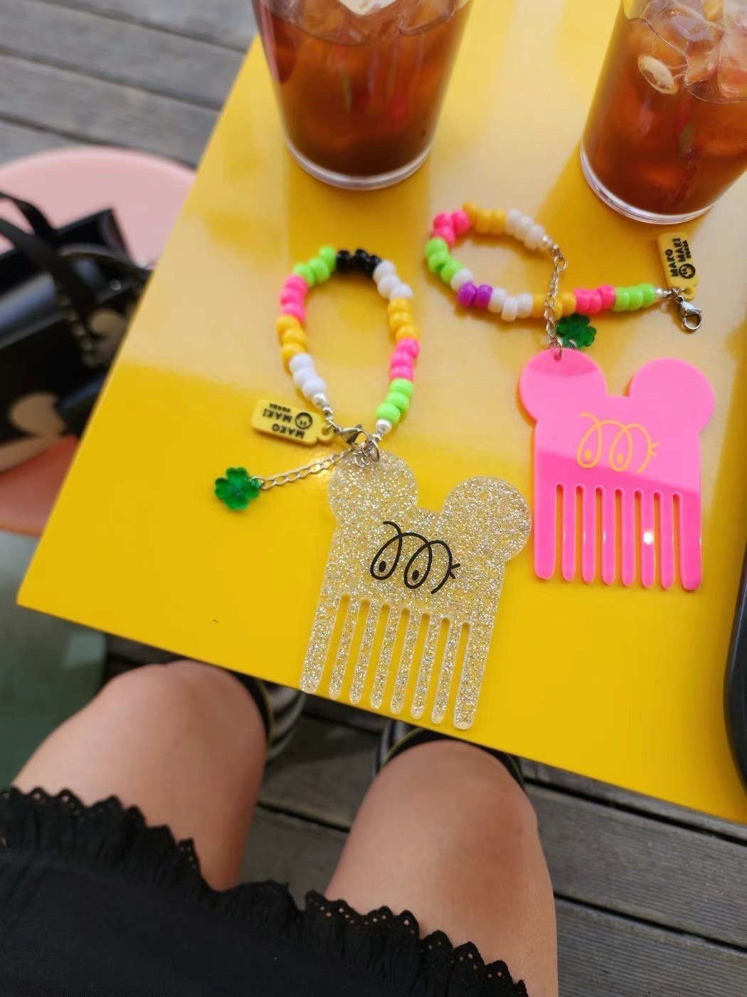 ️🇰🇷 ️韓製彩色串珠梳子掛飾 2色可選 | funBooky